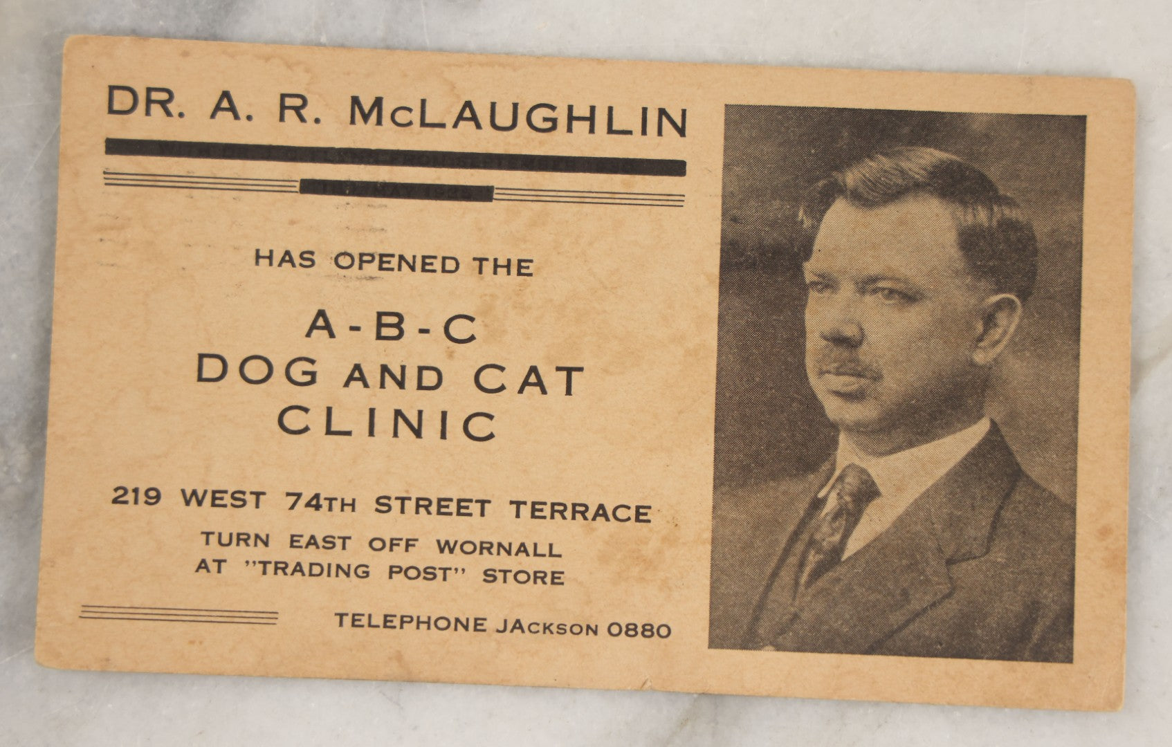 Lot 258 - Single Ephemera Scrap, Advertising And Business Card For Dr ...